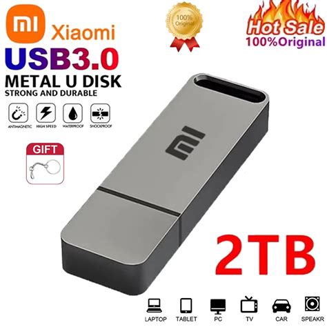 Мини накопитель Xiaomi 2 ТБ 1 ТБ 512 ГБ портативный водонепроницаемый U диск