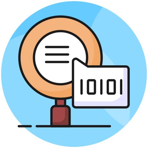 Binary Code Search Magnifier Programming Coding Loupe Icon Download On Iconfinder