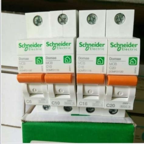 Promo Schneider Mcb Domae 1p 3p 2 4 6 10 16 20 25 32 40 50 63 A Amper