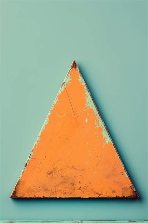 A Triangle Shaped Object Sitting On A Blue Wall Ai Stock Illustration Illustration Of Blue