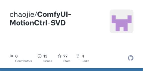 GitHub Chaojie ComfyUI MotionCtrl SVD