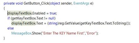 Registry Handling Using C Basic