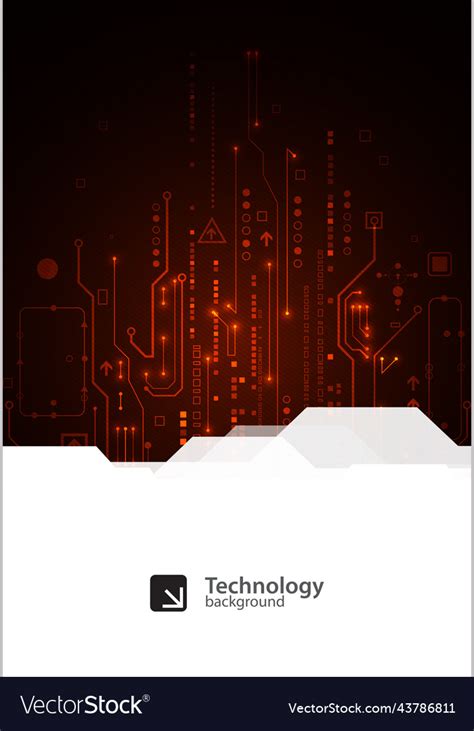 Abstract Technology Circuit Board Communication Vector Image