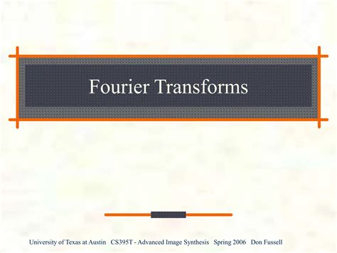 Fourier Series And Fourier Transformationppt