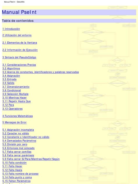 Manual Pseint Para Principiantes Pdf Programa De Computadora