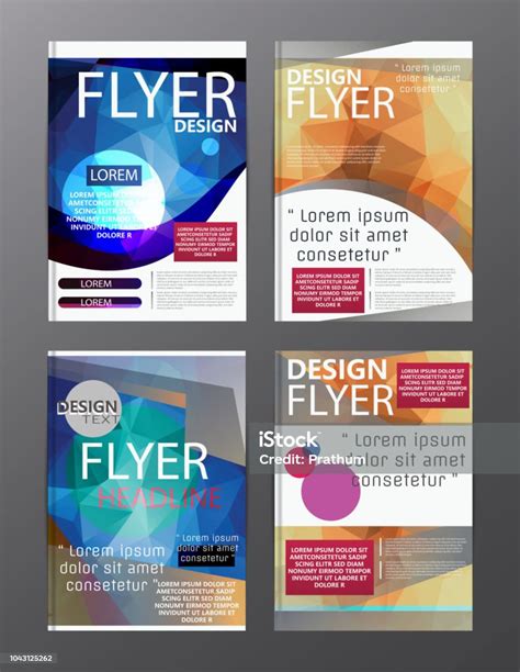 다각형 현대 소책자 레이아웃 디자인 템플릿입니다 전단지 전단지 커버 프레 젠 테이 션 0명에 대한 스톡 벡터 아트 및 기타