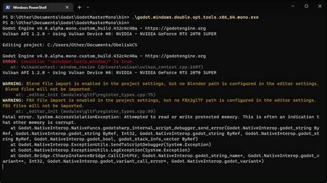 Godot Master Crashing On Opening Editor On Latest Commit Possibly Mono