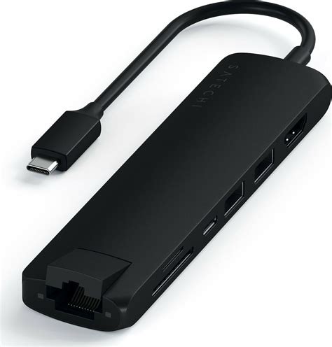 Satechi Usb C Slim Multi Port With Ethernet Adapter Black Skroutz Gr