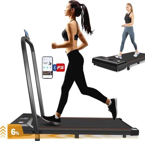 Inklapbare Elektrische Loopband Met Helling En Bluetooth Ruimtebesparend Voor Thuis Bol