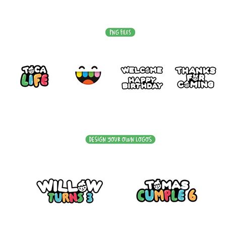Toca Boca Inspired Alphabet Toca Life Inspired Font TOBOPR Etsy