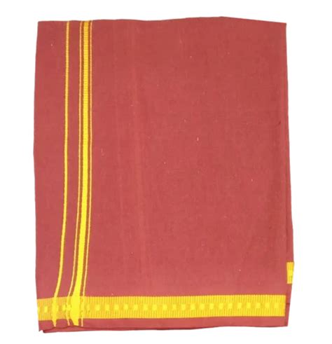 Men Salmon Small Border Cotton Dhoti At Rs 100piece Cotton Dhoti In