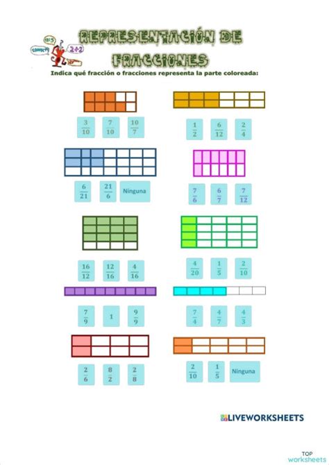 Suma Y Resta De Fracciones Heterogeneas Ficha Interactiva Topworksheets