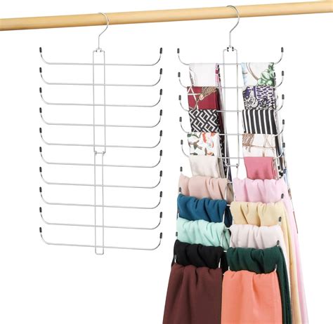 Omhomety 2 Pack Scarf Hanger For Closet 40 Large Capacity