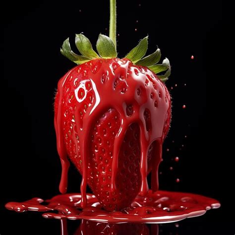 Premium Photo A Strawberry With The Word Cherry On It