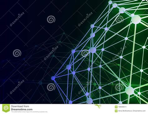 Blockchain Cell Or Chemistry Technology Background Stock Illustration Illustration Of Abstract