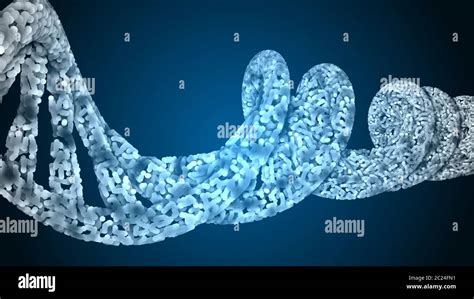 Dna Abstract 3d Polygonal Wireframe Dna Molecule Helix Spiral Medical Science Background Stock