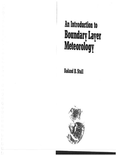 Stull An Introduction To Boundary Layer Meteorology 1988 Pdf