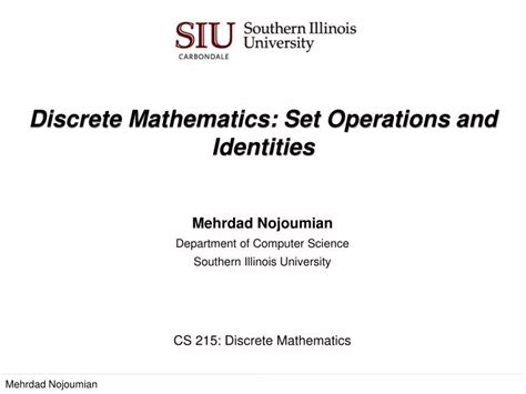 ppt discrete mathematics set operations and identities powerpoint