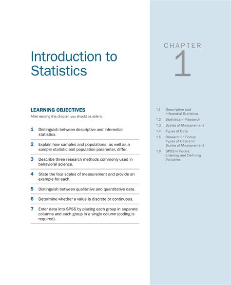 40006 Chapter 1 Notez C H A P T E R 1 Introduction To Statistics