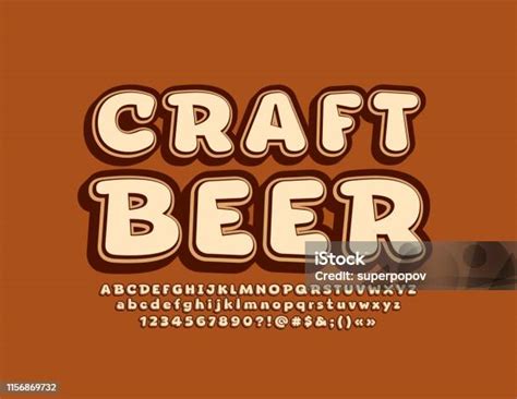 3d 알파벳 문자 숫자 및 기호와 벡터 세련된 기호 공예 맥주 0명에 대한 스톡 벡터 아트 및 기타 이미지 0명 Ale 개념 Istock