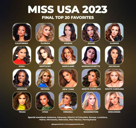 Favorites Miss Usa 2023 Final Top 20 Favorites