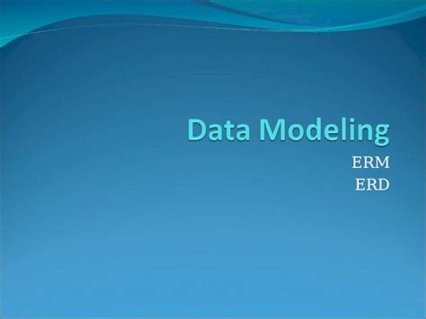 PPT ERM ERD Outline What Entity Relationship Diagrams ERD Are What Entities In An ERD Are