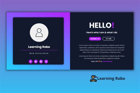 Modern and Responsive About Me Page using HTML & CSS