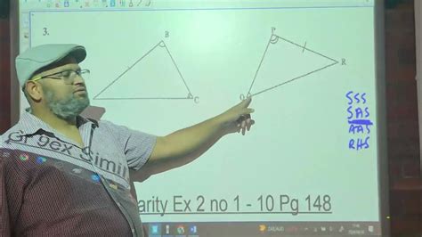 Gr 9ex Similarity And Congruency Ex 2 Congruency Part 1 Youtube