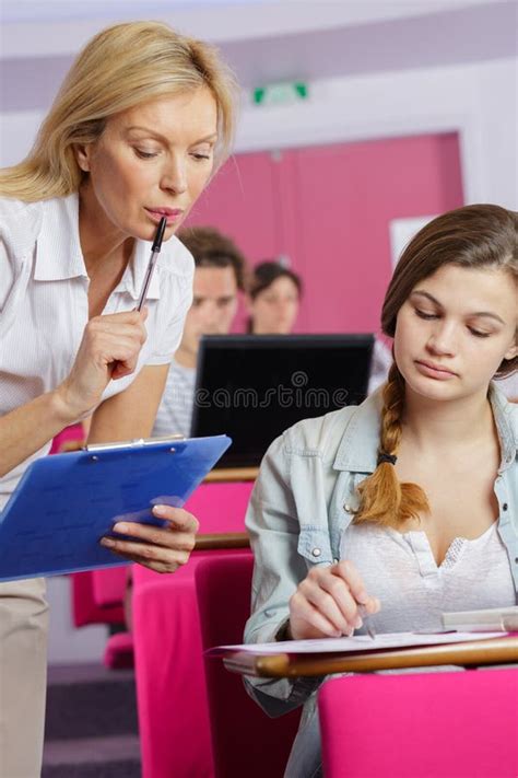 Teacher And Student Stock Image Image Of Female Indoor 268033165