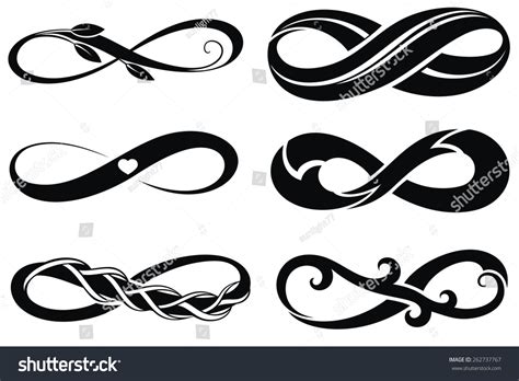 Infinity Tattoo Symbols Stock Vector Illustration Shutterstock