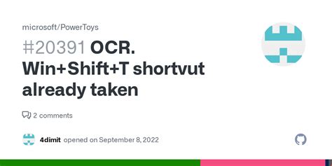Ocr Winshiftt Shortvut Already Taken · Issue 20391 · Microsoft