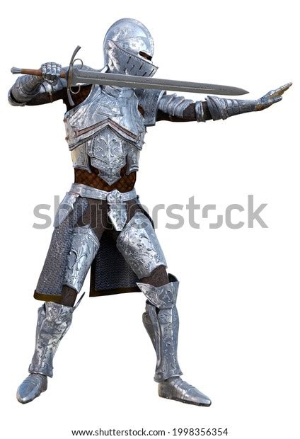 3d Rendering Male Medieval Warrior Isolated Stock Illustration