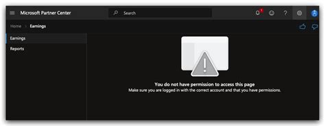 Can Not View Earing Page In Partner Center Microsoft Qanda