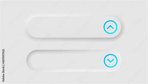Drop Down Menu Icon In Neumorphism Style Icons For Business White Ui Ux Navigation Symbol