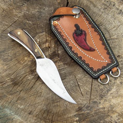Chili Pepper Knife With Custom Sheath Grizzly Iron Inc