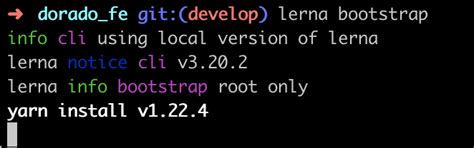 lerna bootstrap yarn install v1 22 4 stuck · issue 2596 · lerna lerna