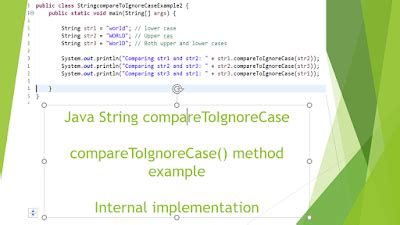 Java String CompareToIgnoreCase Method Example Internal