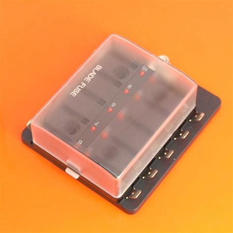 Way LED Fuse Box For Standard Blade Fuses With Warning Light Way Components