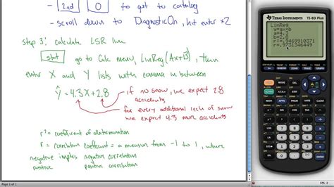 Linear Regression On Ti84 Youtube