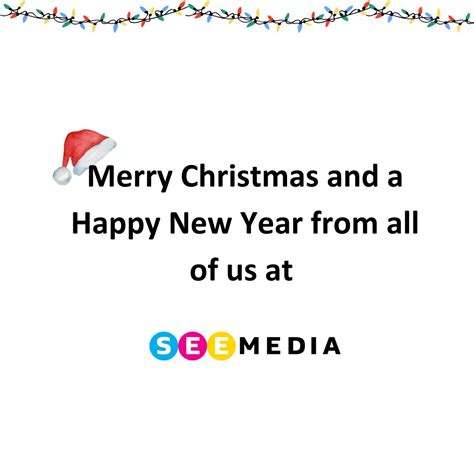 See Media Pr On Linkedin Merry Christmas And A Happy New Year From All Of Us Here At See Media