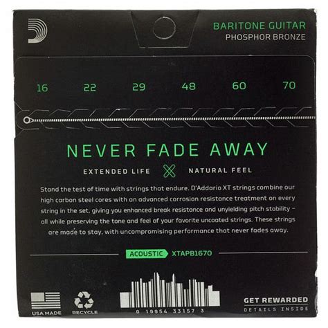 Daddario Xtapb1670 Baritone Set Thomann Uk