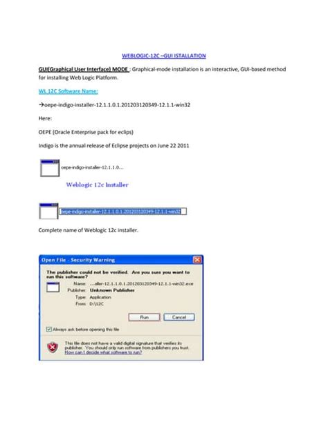 12c weblogic installation steps for windows docx