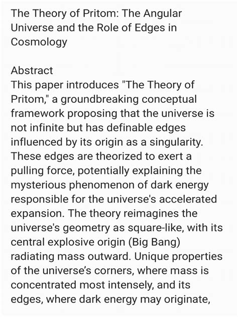 The Pritom Angular Universe Theory Pdf