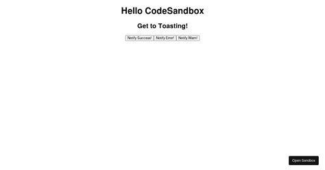 React Toasts Forked Codesandbox