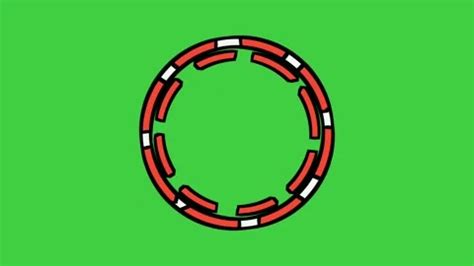 Rotating Circle Border Animation On Gree Stock Video Pond