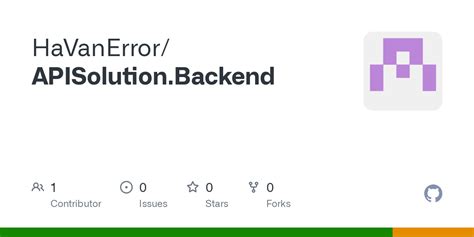 GitHub HaVanError APISolution Backend