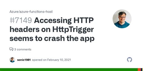 Accessing Headers On Trigger Seems To Crash The App · Issue 7149 · Azureazure