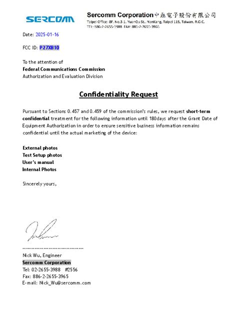 Sercomm Corporation Xb10