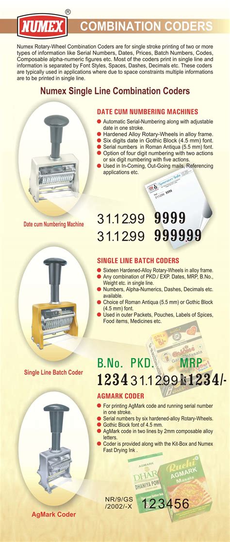 Numex Single Line Combination Coders