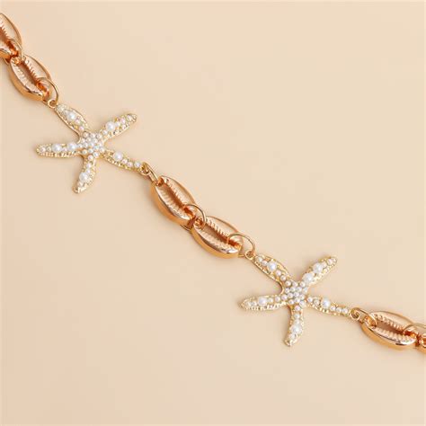 Doce Concha Fria Estilo Garota Picante Camada Única Starfish Body Chain